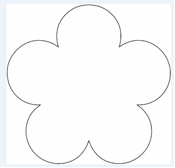  5 Petal Flower Pattern Template Clipground