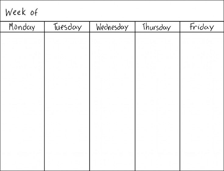 Blank Week Calendar Clipart Clipground