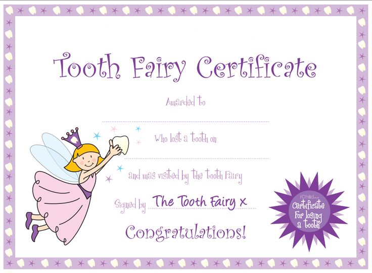 Clipart Tooth Fairy Certificate Clipground