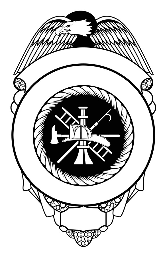 Fire Badge Clipart Outline Clipground