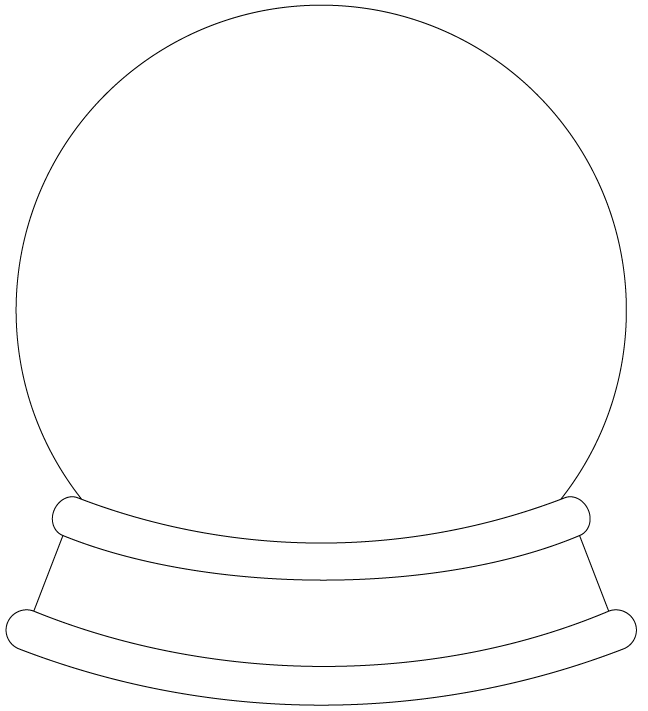 Snow Globe Clipart Black And White Clipground