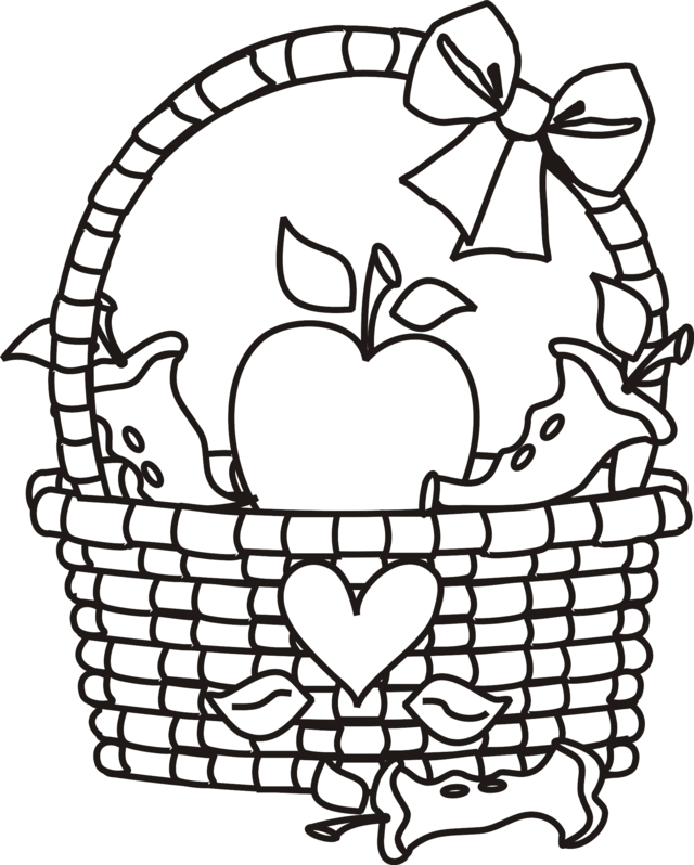 Apple Basket Clipart Coloring Page 10 Free Cliparts Download Images 