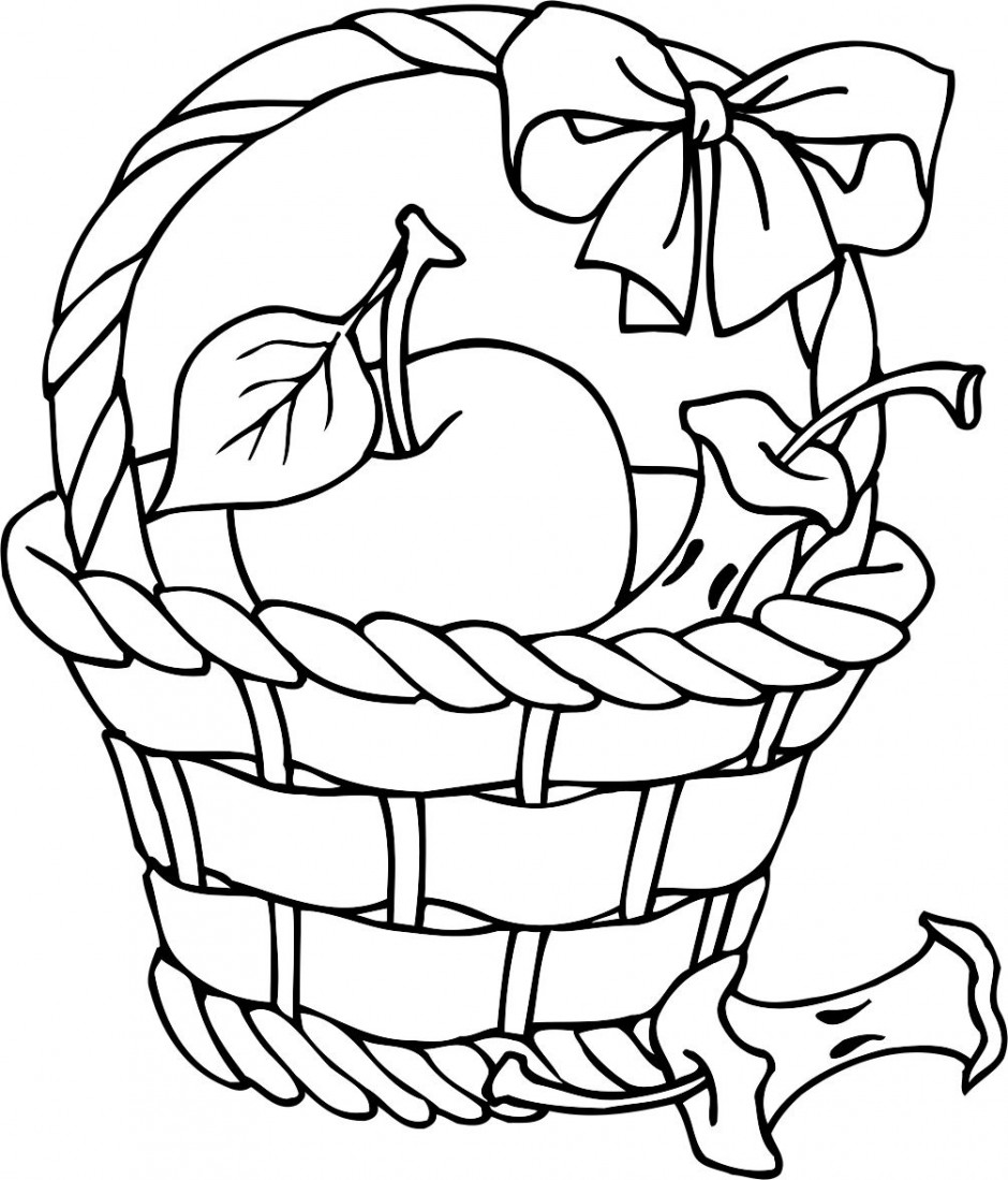Apple Basket Clipart Outline 20 Free Cliparts Download Images On 