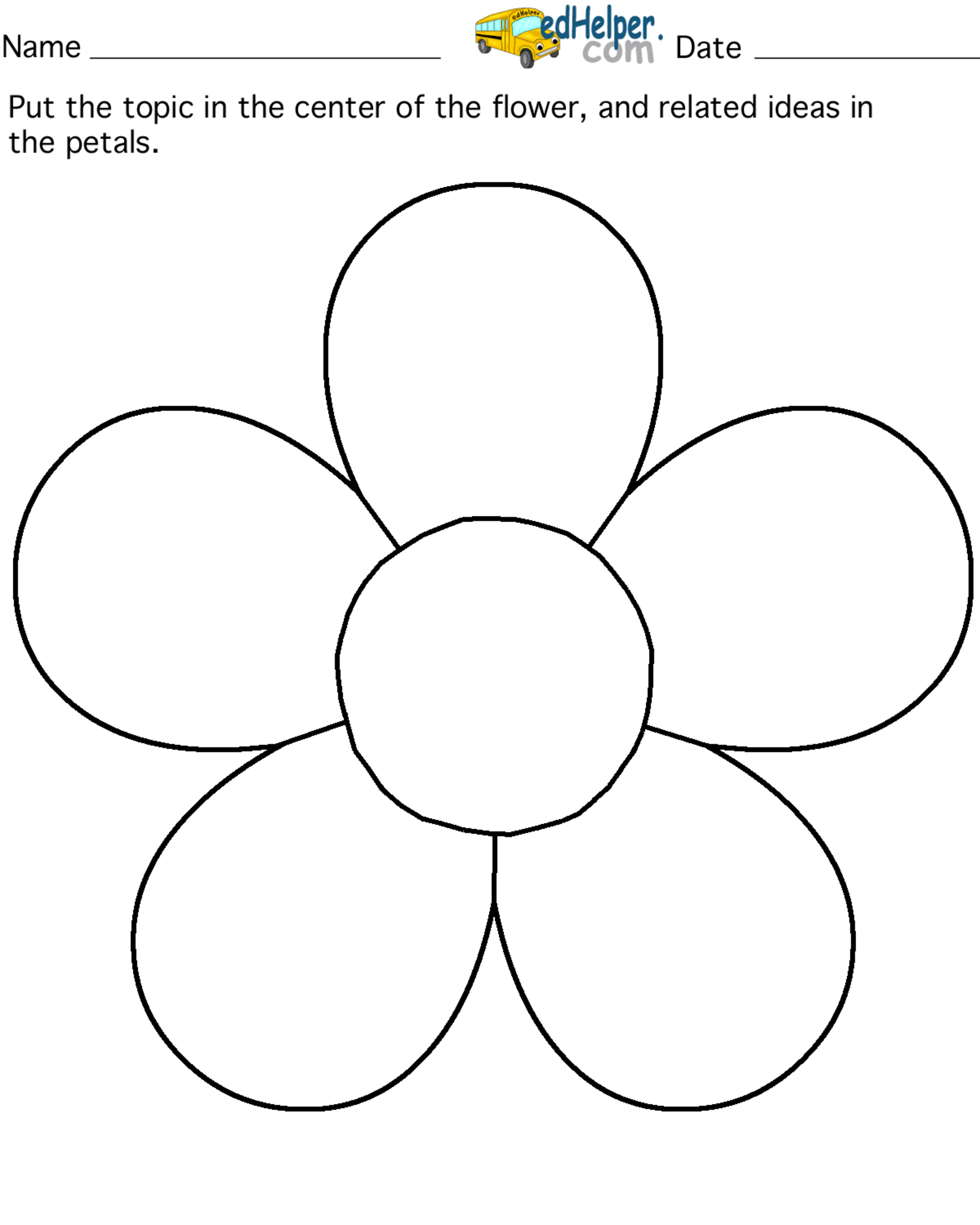 5 Petal Flower Pattern Template 20 Free Cliparts Download Images On 