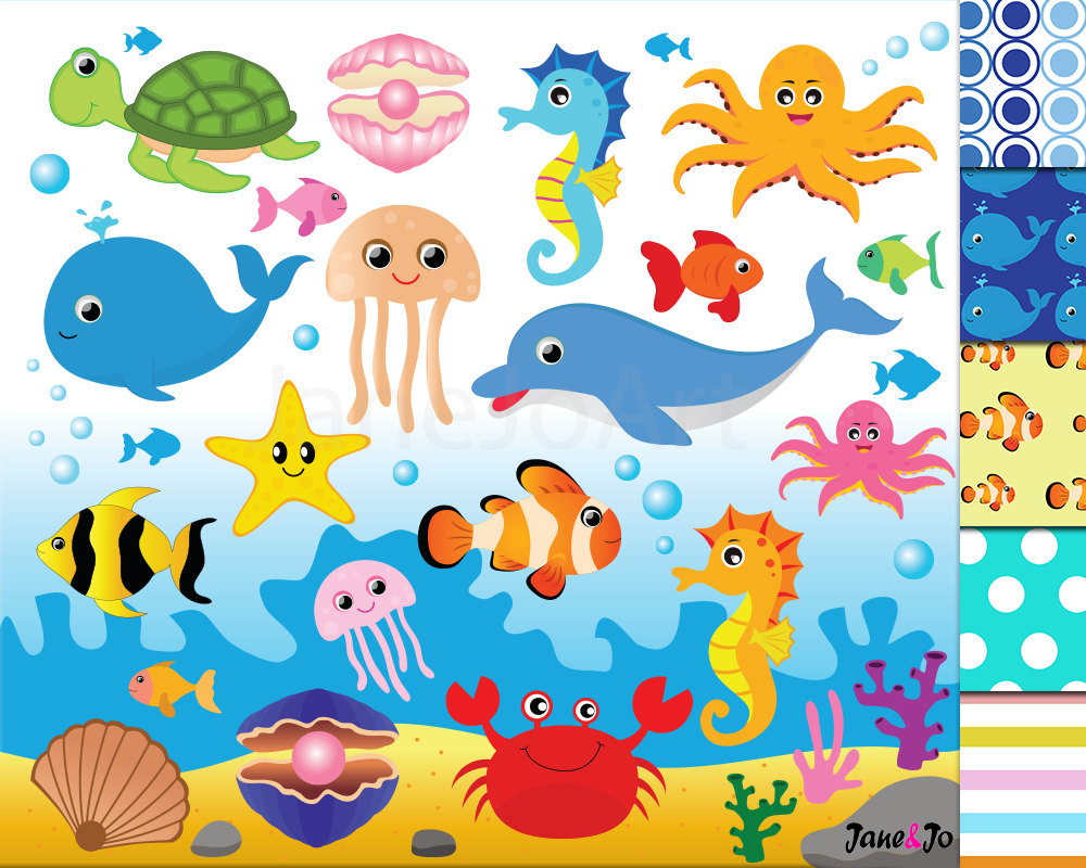 Ocean Animals Underwater Clipart 20 Free Cliparts Download Images On