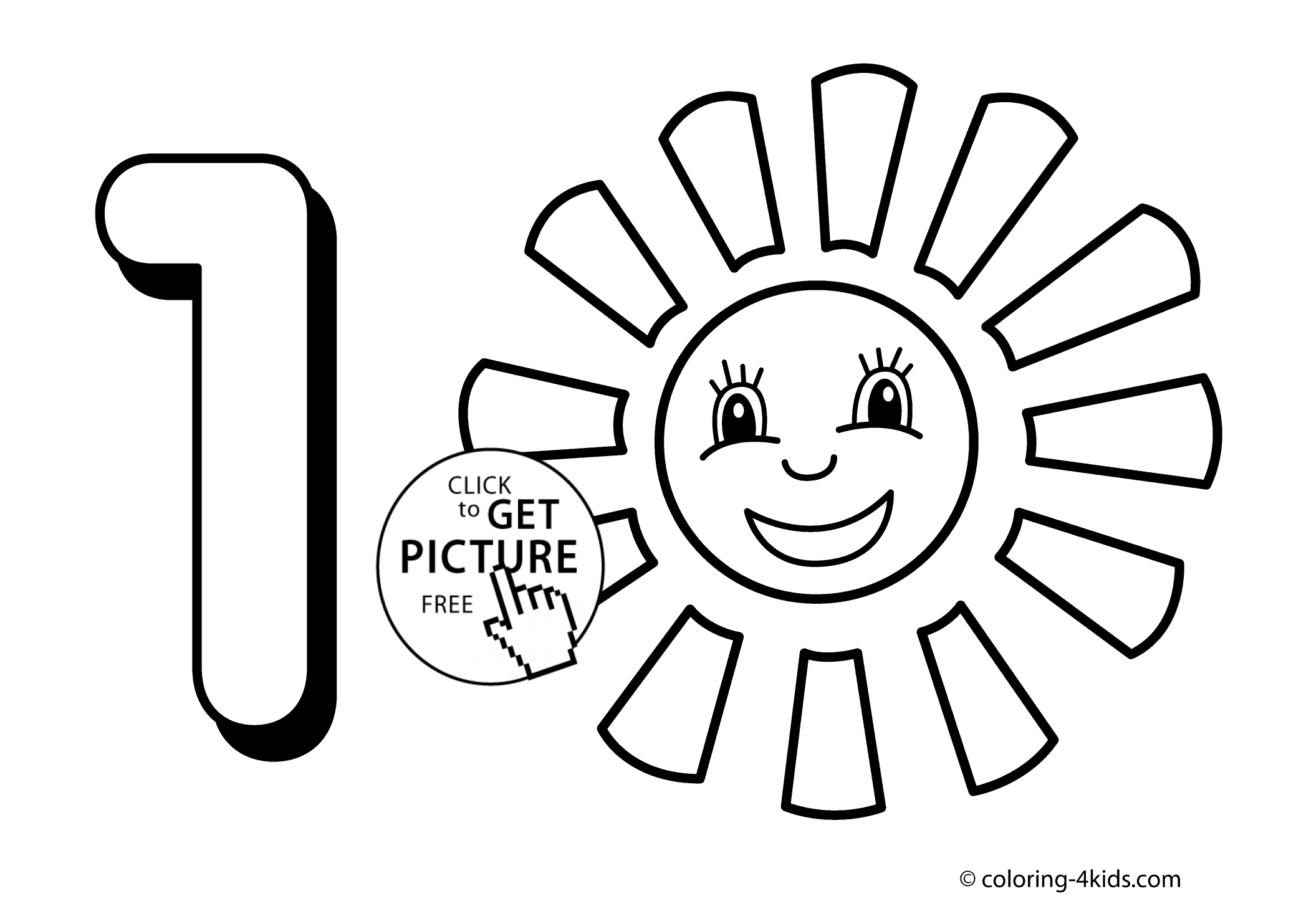 Number 4 Coloring Sheets Clipart Black And White 20 Free Cliparts