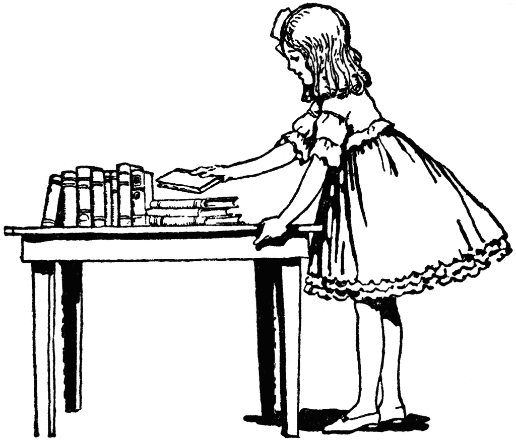 Book On Table Clipart Black And White 20 Free Cliparts Download 