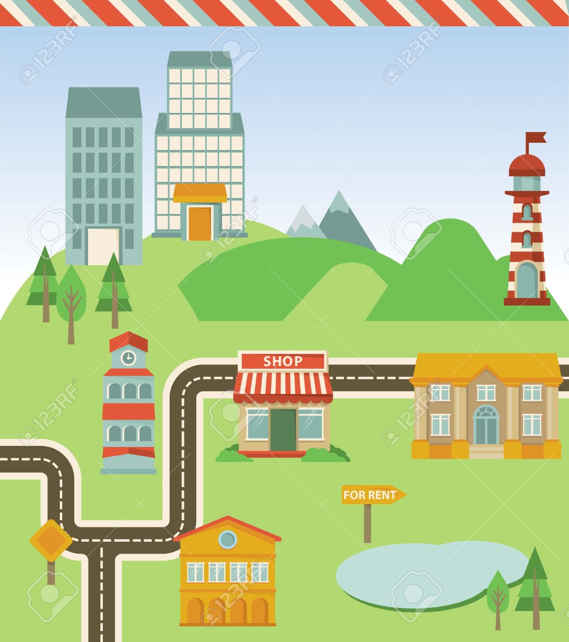 Road Map Clip Art